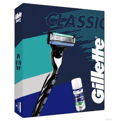 Gillette Giftset Mach 3 brijač i pena za brijanje Gillette Series 100ml