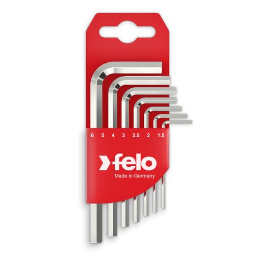 Set kratkih šestougaonih L-ključeva Felo HEX 1,5-6,0 mm 34500711 7 kom