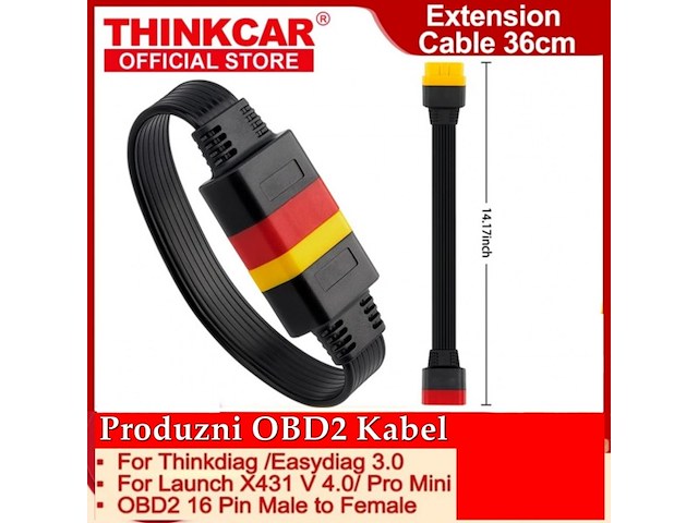 OBDII produžni kabel 36 cm za Thinkcar