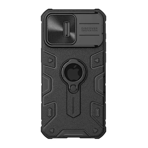 Futrola - maska Nillkin Cam Shield Armor Pro za iPhone 15 Pro (6.1) crna (MS)