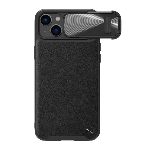 Futrola - maska Nillkin Cam Shield Leather S za iPhone 14 6.1 crna (MS)