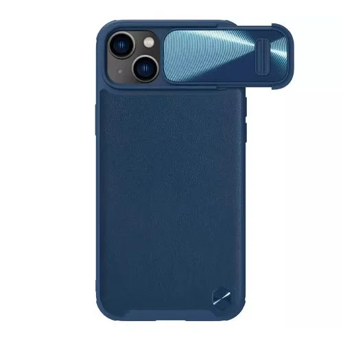 Futrola - maska Nillkin Cam Shield Leather S za iPhone 14 6.1 plava (MS)