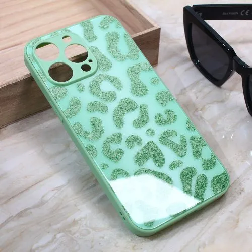 Futrola - maska Shiny glass za iPhone 13 Pro Max 6.7 svetlo zelena
