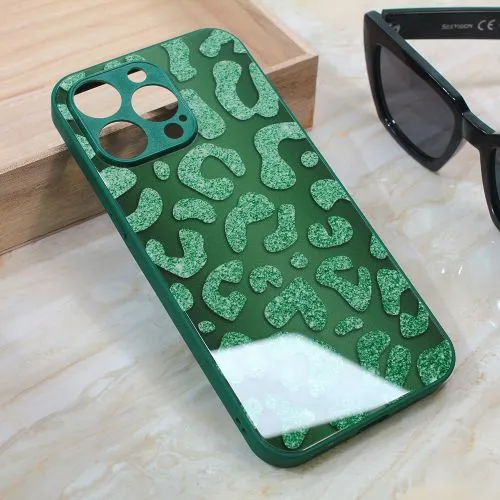 Futrola - maska Shiny glass za iPhone 13 Pro Max 6.7 zelena