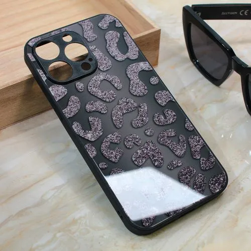 Futrola - maska Shiny glass za iPhone 15 Pro Max 6.7 crna