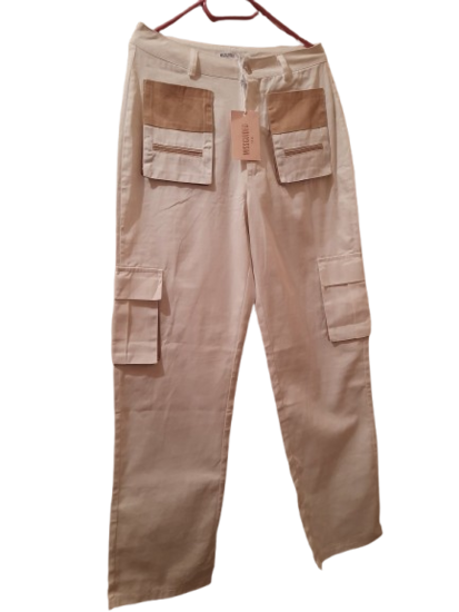 NOVE,MISSGUIDED,ORIGINAL,UNIKATNE BELE PANTALONE*