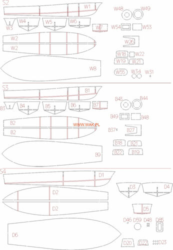 WAK LAS23E3 Ścigacze Artyleryjskie MW - Laserowo Wycięte Części