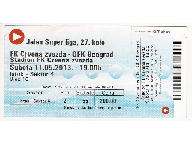 FUDBAL: CRVENA ZVEZDA  - OFK BEOGRAD 11.05.2013 - CELA