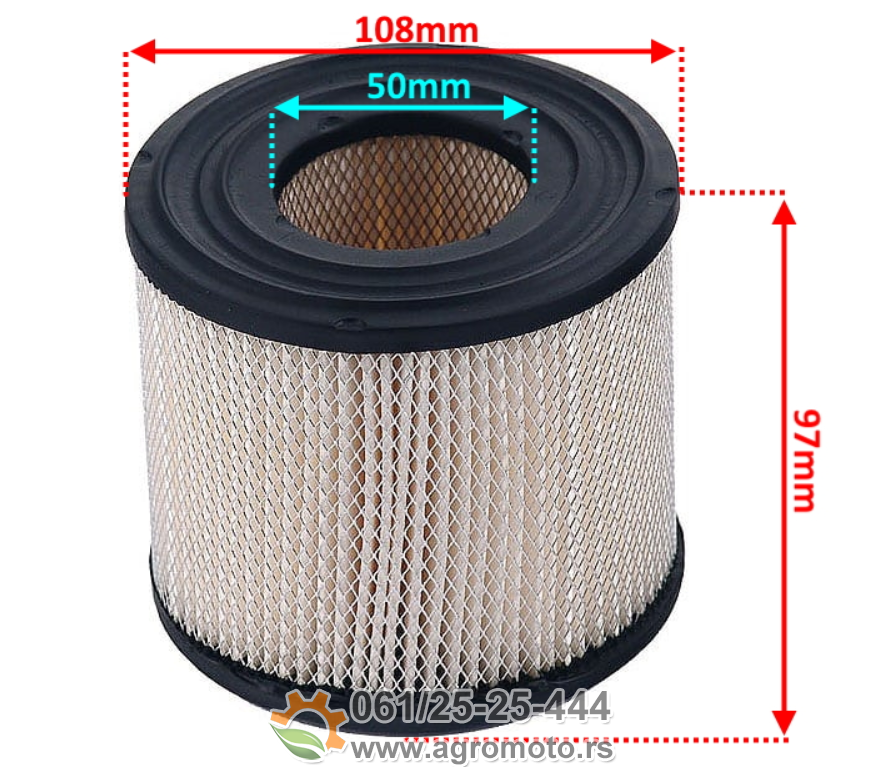 Filter vazduha Briggs & Stratton 7 do 18 KS 106x51x95 mm 393957