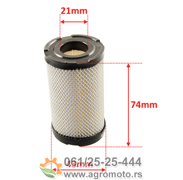 Filter vazduha Tecumseh 3,5 do 4 KS 70x44x20 mm 35066