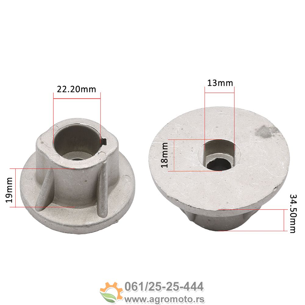 Nosač noža kosilice Castelgarden - 22,2x18x19x36x13 mm