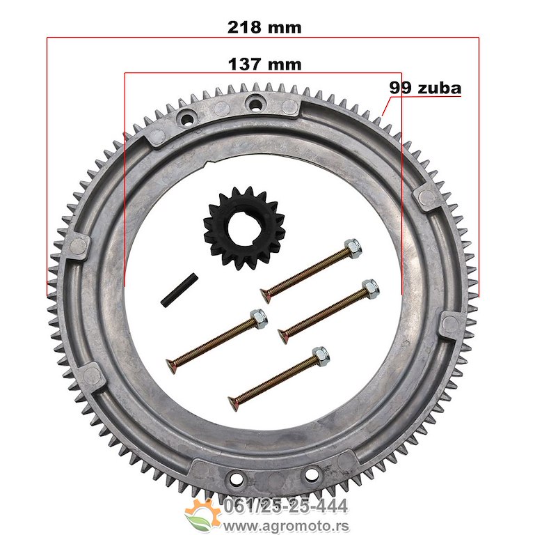 Set zupčanika anlasera i zmajca Briggs & Stratton 399676