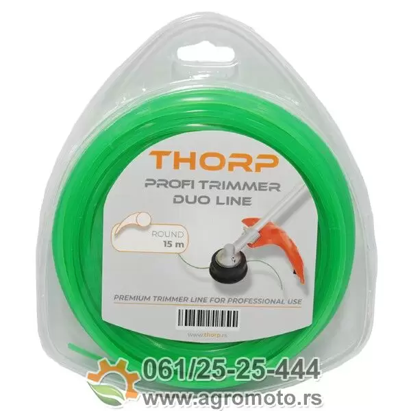 Struna za trimer okrugla 1,6mm 15m Thorp