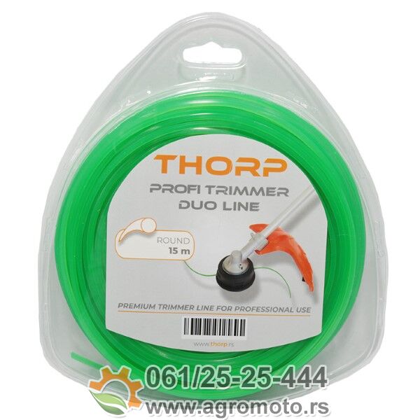 Struna za trimer okrugla 2,4mm 15m Thorp