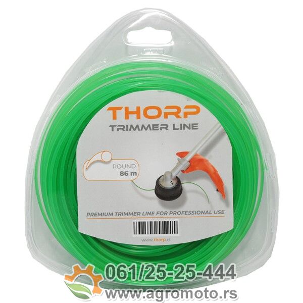 Struna za trimer okrugla 2,4mm 86m Thorp