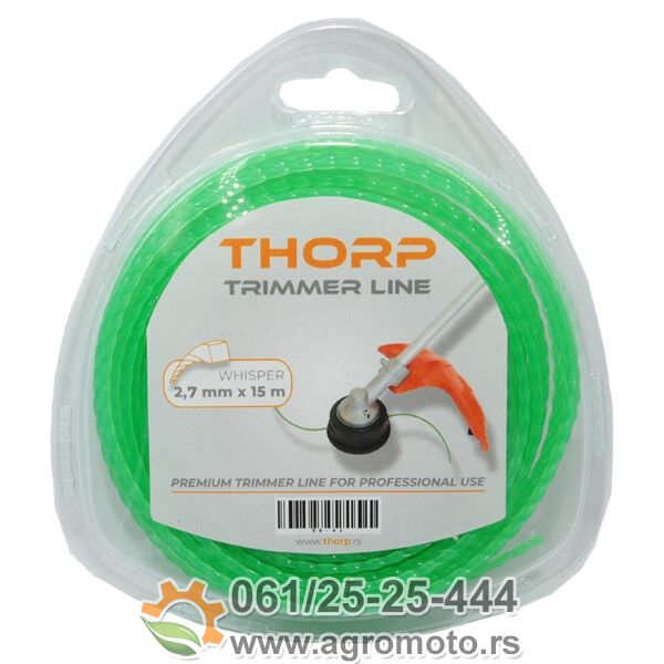 Struna za trimer spiralna 2,7mm 15m Thorp