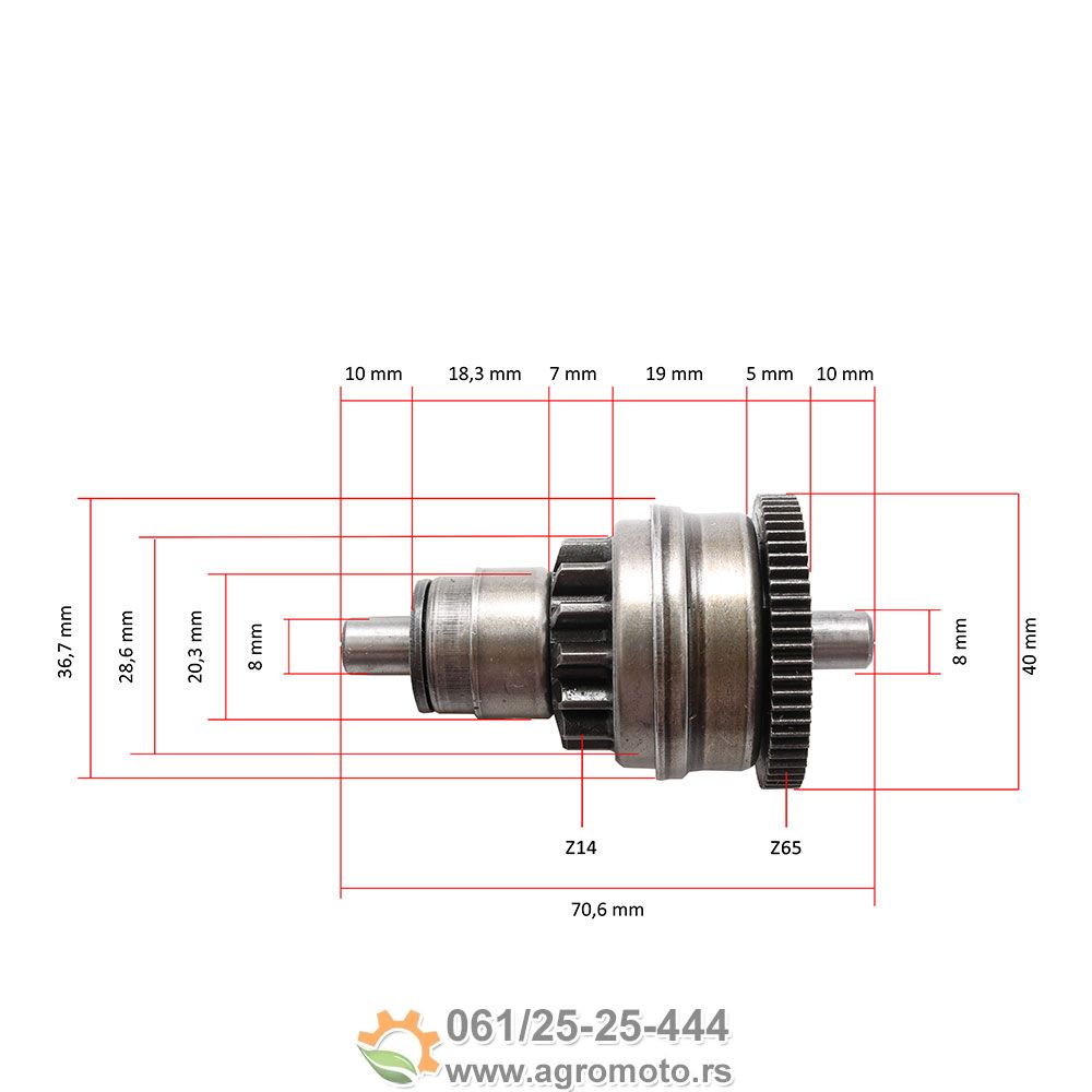 Bendiks anlasera KYMCO 100254680 Kina