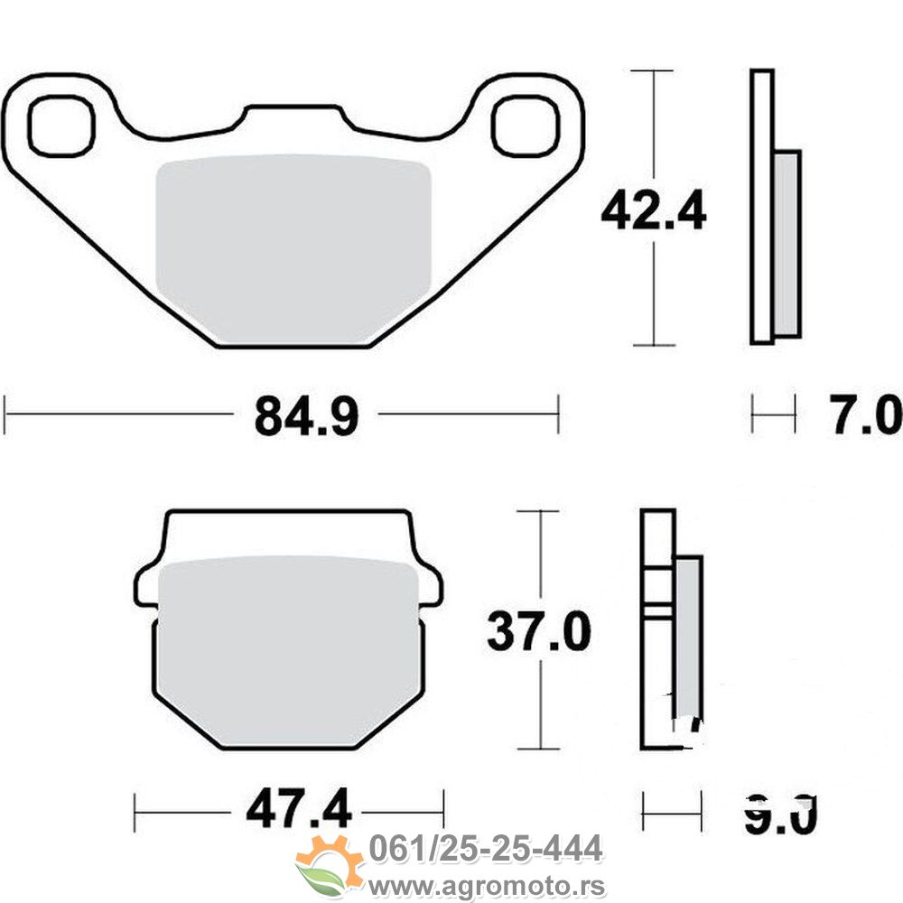 Disk pločice TRW MCB519 organic