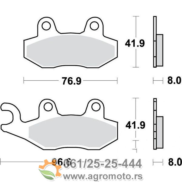 Disk pločice TRW MCB582 organic