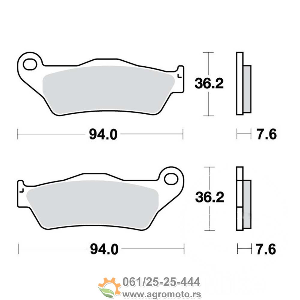 Disk pločice TRW MCB648 organic