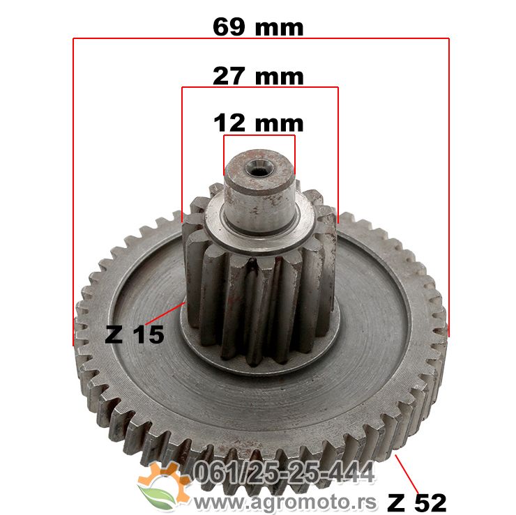 Zupčanik u reduktoru GY6 50cc 4T