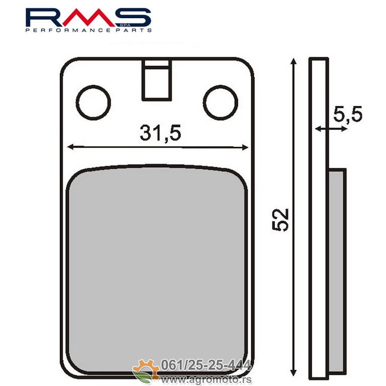 Disk pločice Tomos BT50 CTX80 RMS