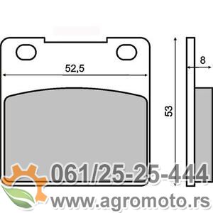 Disk pločice 52,5x53x8 mm (22 510 1190)