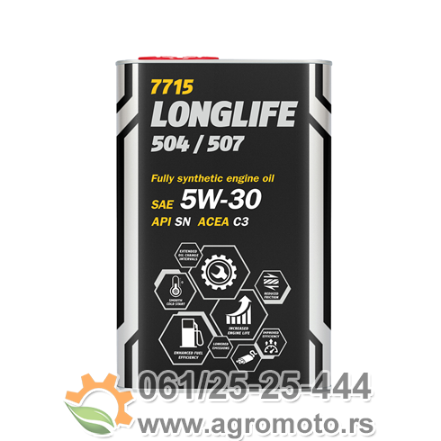 Motorno ulje MANNOL Longlife 504/507 5W-30 7715 1L