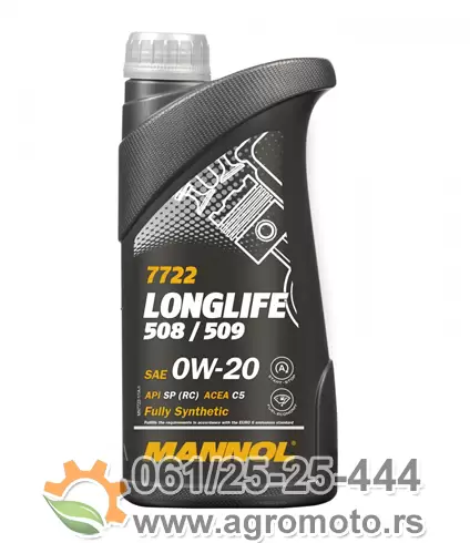 Motorno ulje MANNOL Longlife 508/509 0W-20 7722 1L