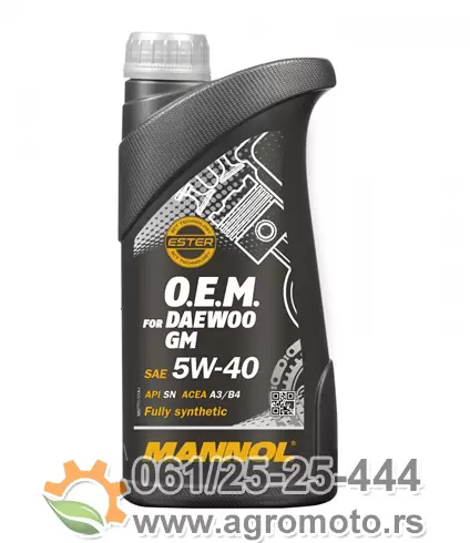 Motorno ulje MANNOL O.E.M DAEWOO GM 5W-40 7711 1L