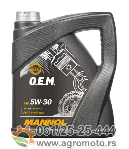 Motorno ulje MANNOL O.E.M PSA 5W-30 7703 4L