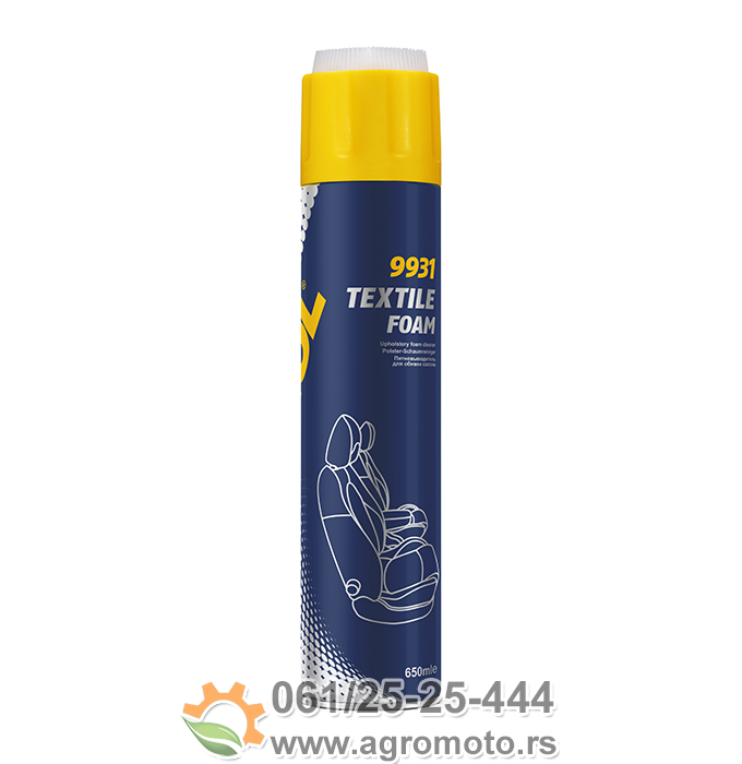 Sprej za čiščenje mebla MANNOL Textile Foam 9931 650 ml