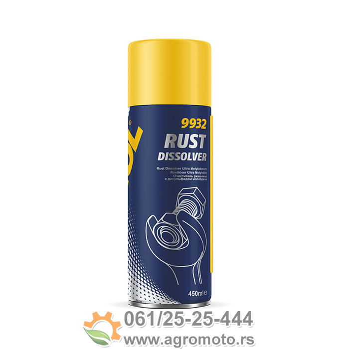 Sprej za uklanjanje rđe MANNOL Rust Dissolver 9932 450 ml