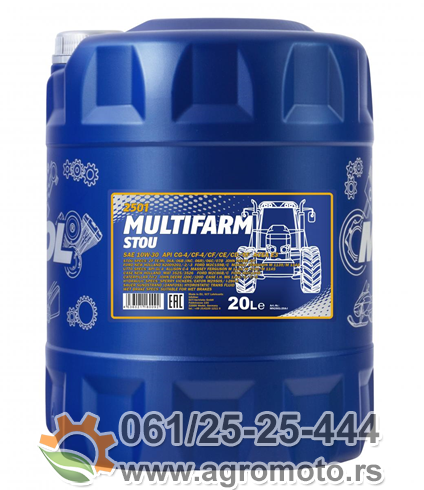 Ulje univerzalno MANNOL Multifarm STOU SAE 10W-30 2501 20L