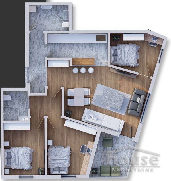 Stan,NOVI SAD,TELEP 76m2,187000€ , ID: 1057791