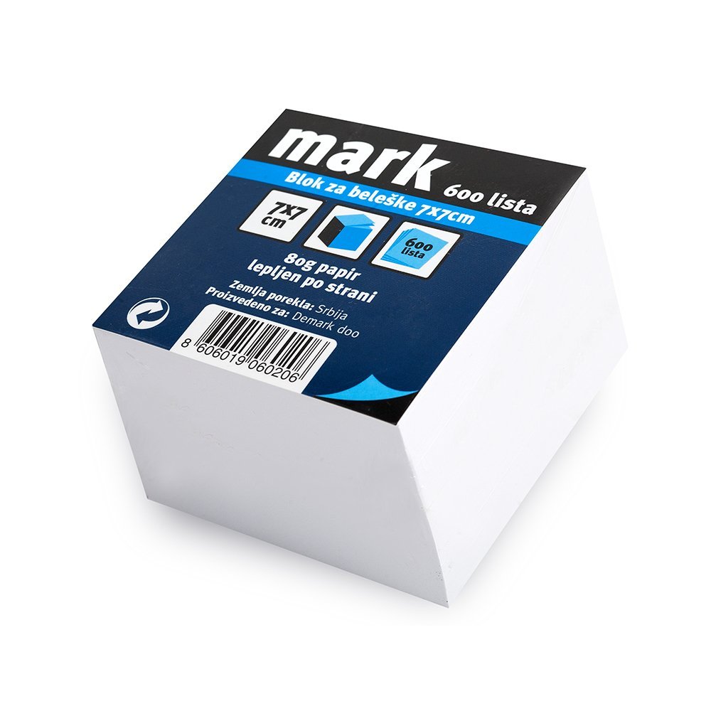Blok za beleške Mark 7x7cm 600 lista