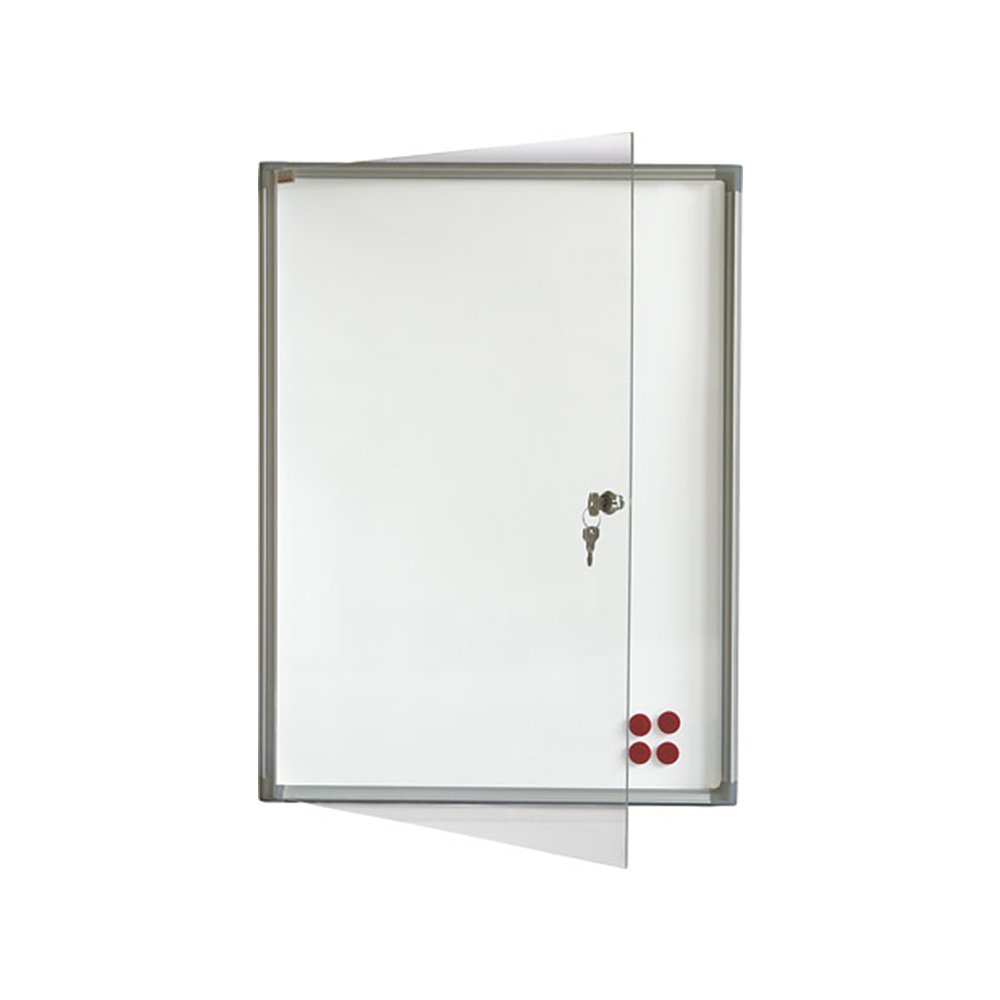 Tabla oglasna 2×3 bela magnetna sa vratima i ključem GS46A4 6xA4 73x68cm