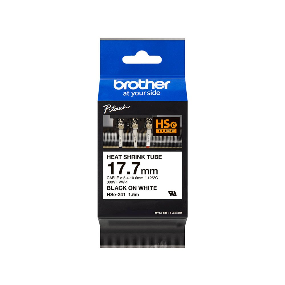 Termo sakupljajuća traka Brother HSE241 17.7mm crno na belo