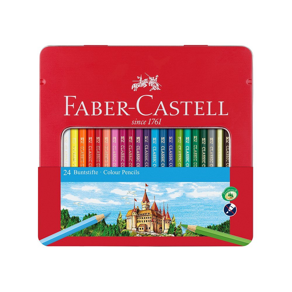 Drvene bojice Faber Castell Vitez metalna kutija 1/24