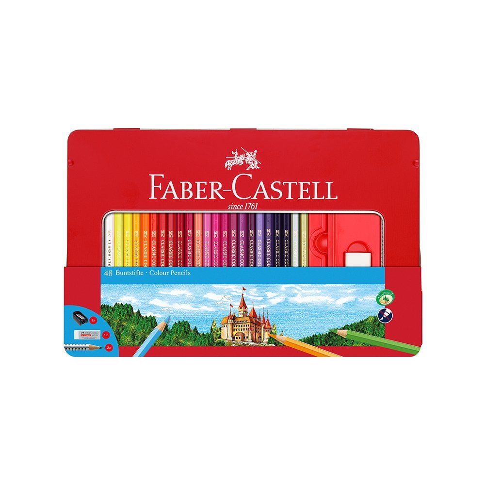 Drvene bojice Faber Castell VItez metalna kutija 1/48
