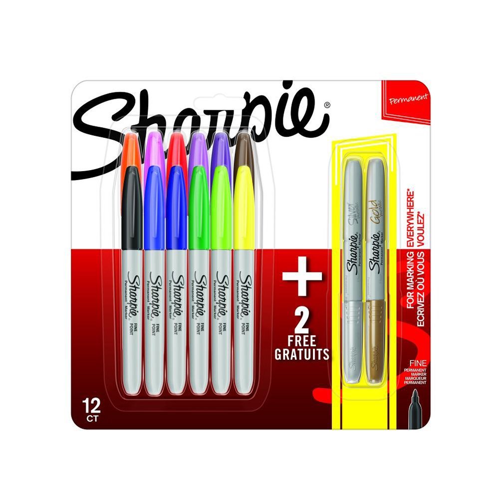 Markeri Sharpie set Fine 1/12 + 2