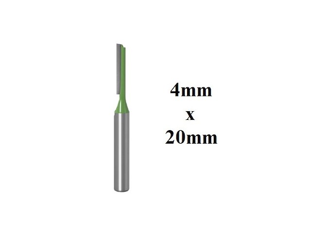 Ravno glodalo - jednopero - 4mm - pravo pero za frezer