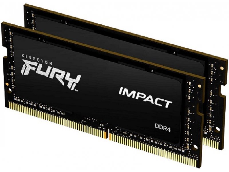 KINGSTON SODIMM DDR4 32GB 2x16GB Kit 3200MHz FURY Impact Black KF432S20IBK2/32