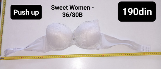 Sweet Women push up grudnjak brushalter beli 80B