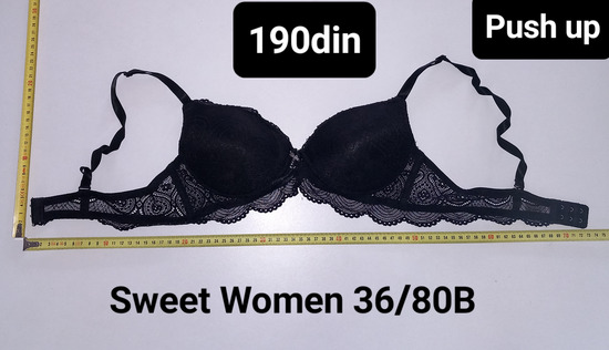 Sweet Women push up grudnjak brushalter crni 80B