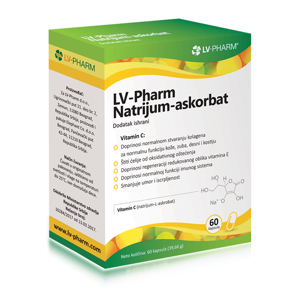 LV Pharm Natrijum Askorbat 60 kapsula