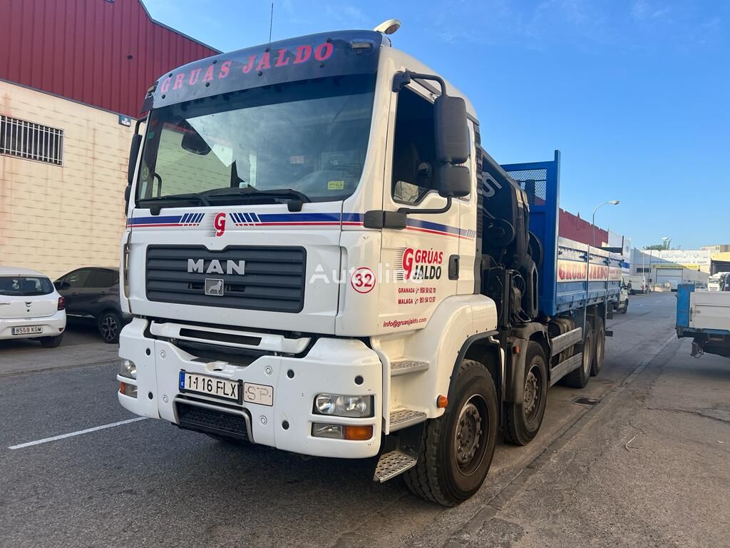 MAN TGA 41.440 CON GRÚA HIAB 800 HIPRO 6 CON JIB kamion s ravnom platformom