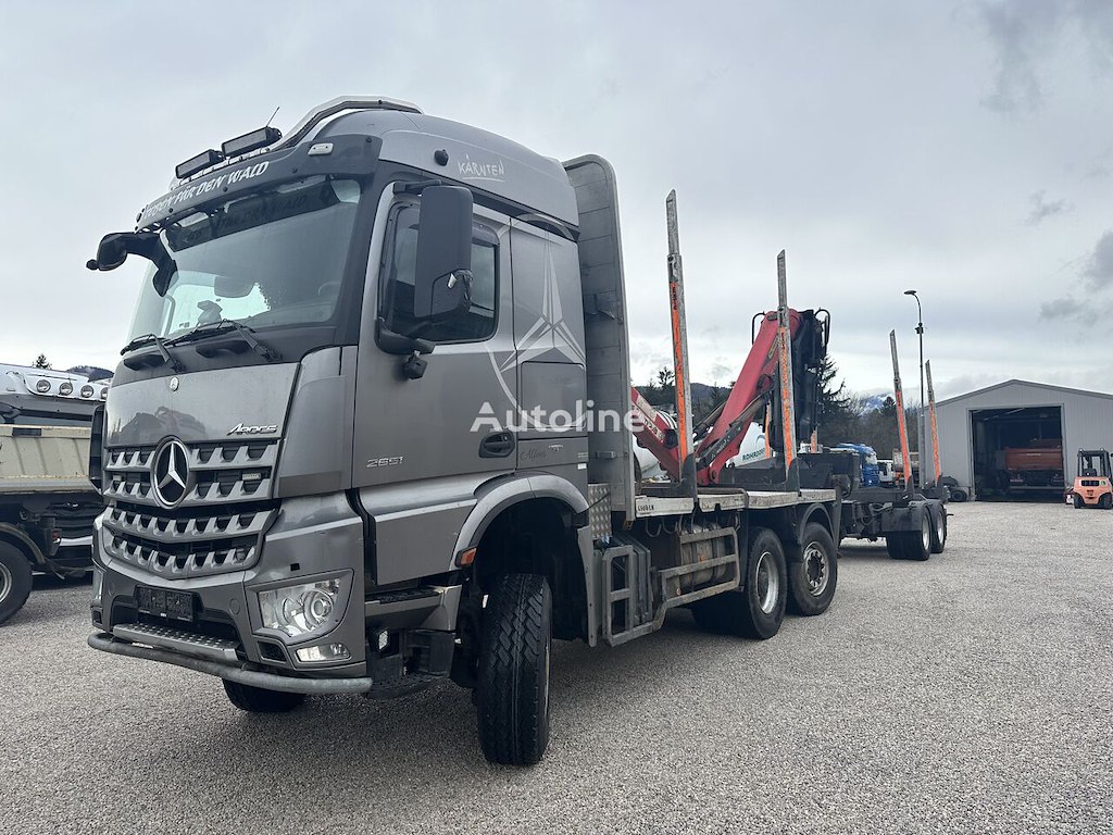 Mercedes-Benz AROCS 2651 kamion za prevoz drva + šumarska prikolica