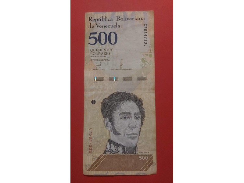 500 bolivares 2018 god Venecuela