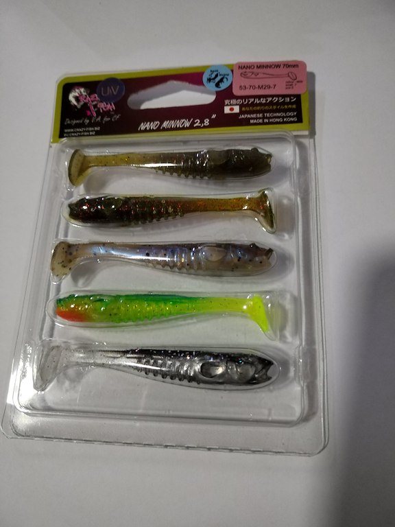 Varalica Crazy Fish Nano Minnow 7cm 5kom. Mix29